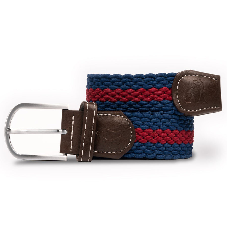Woven Belt - Blue / Burgundy Stripe · Swole Panda Wholesale
