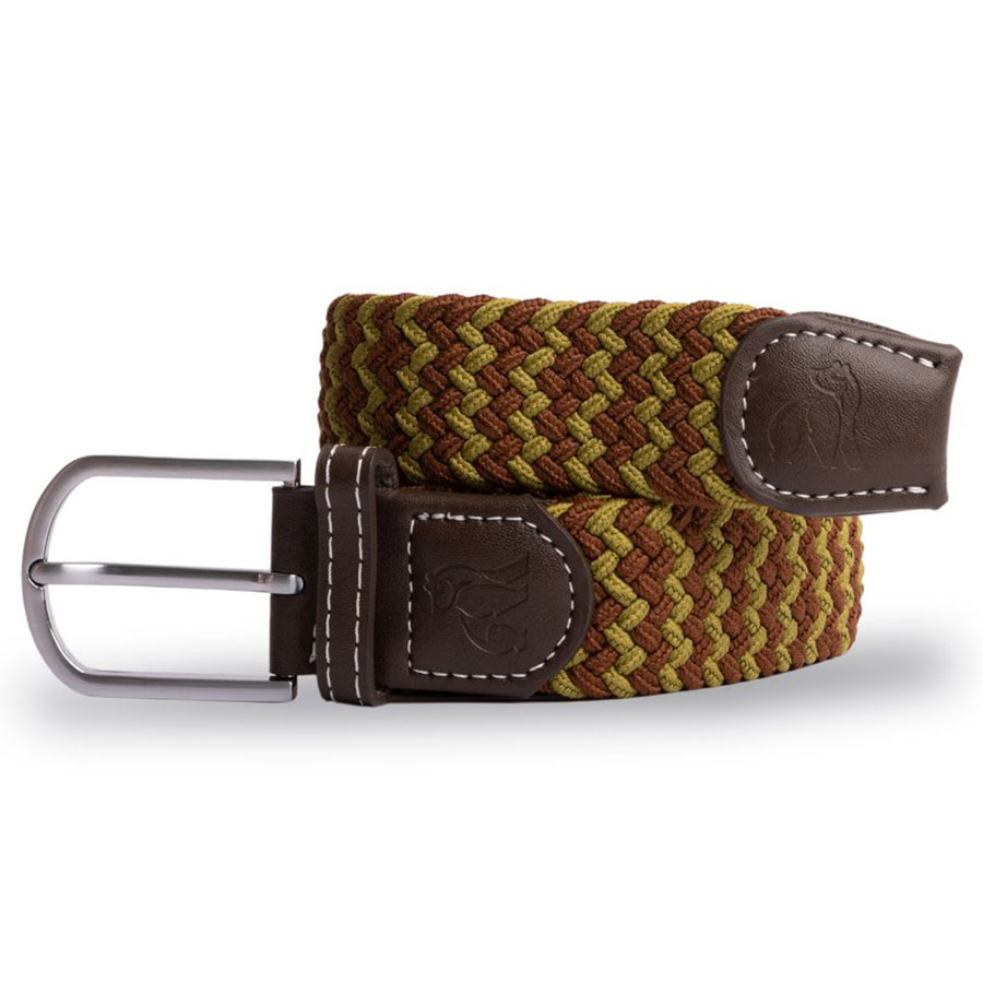 Woven Belt - Khaki Zigzag · Swole Panda Wholesale