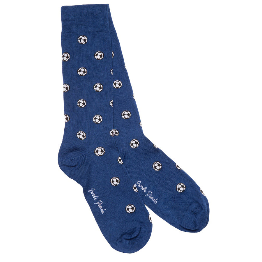 Blue Football Bamboo Socks · Swole Panda Wholesale